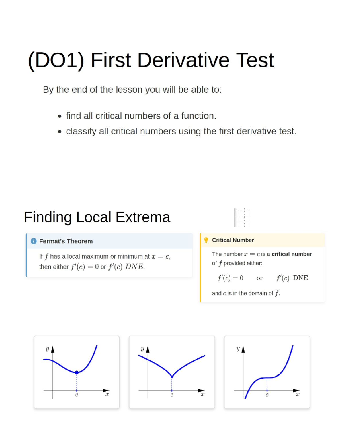 121 chapter 2 do derivatives and optimization - (DO1) First Derivative ...