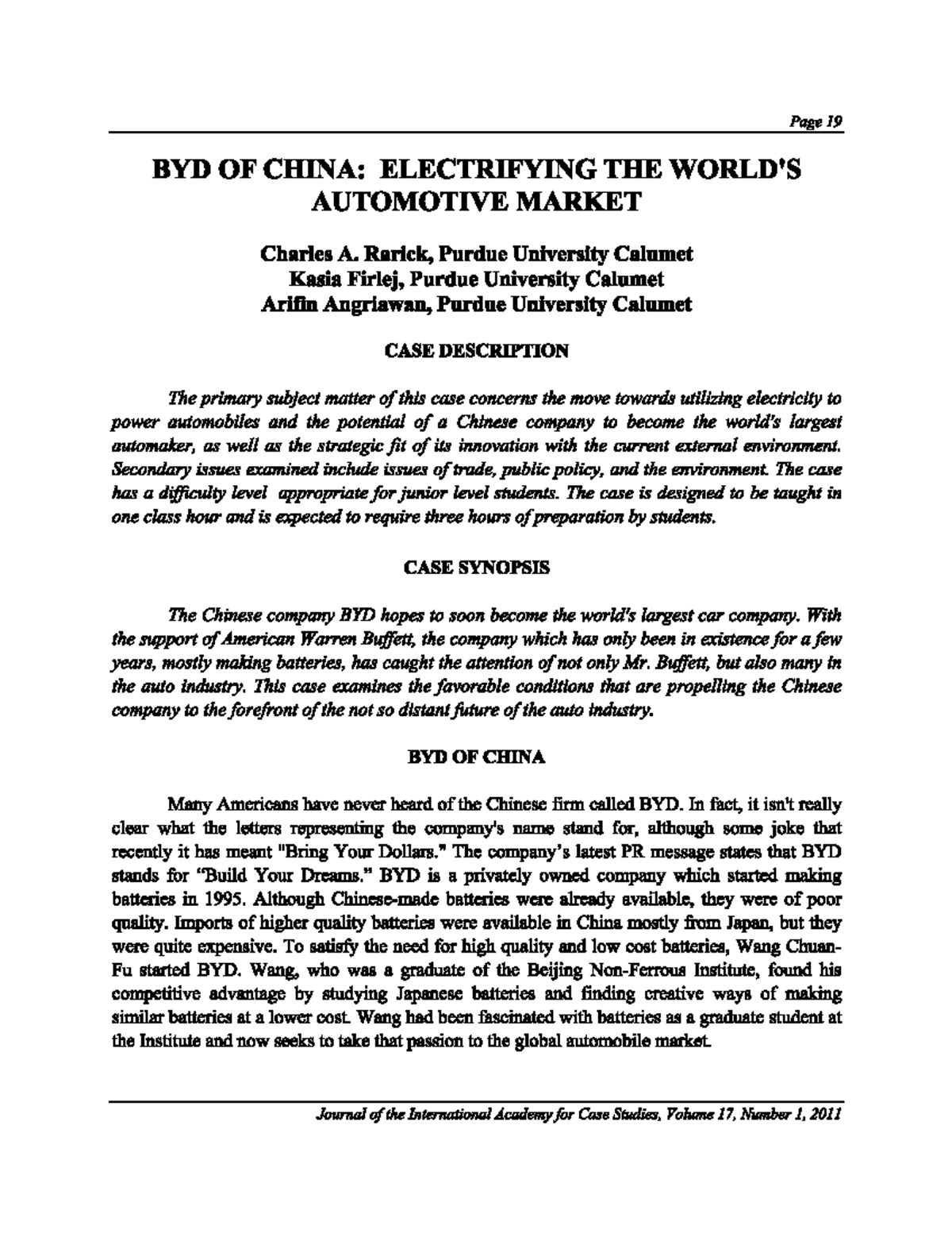 BYD Case - IT210 - Studocu