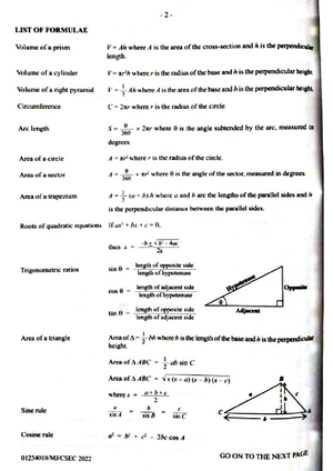 P2 MS - Additional Mathematics - Cambridge IGCSE™ SUBJECT 0606/ Paper ...