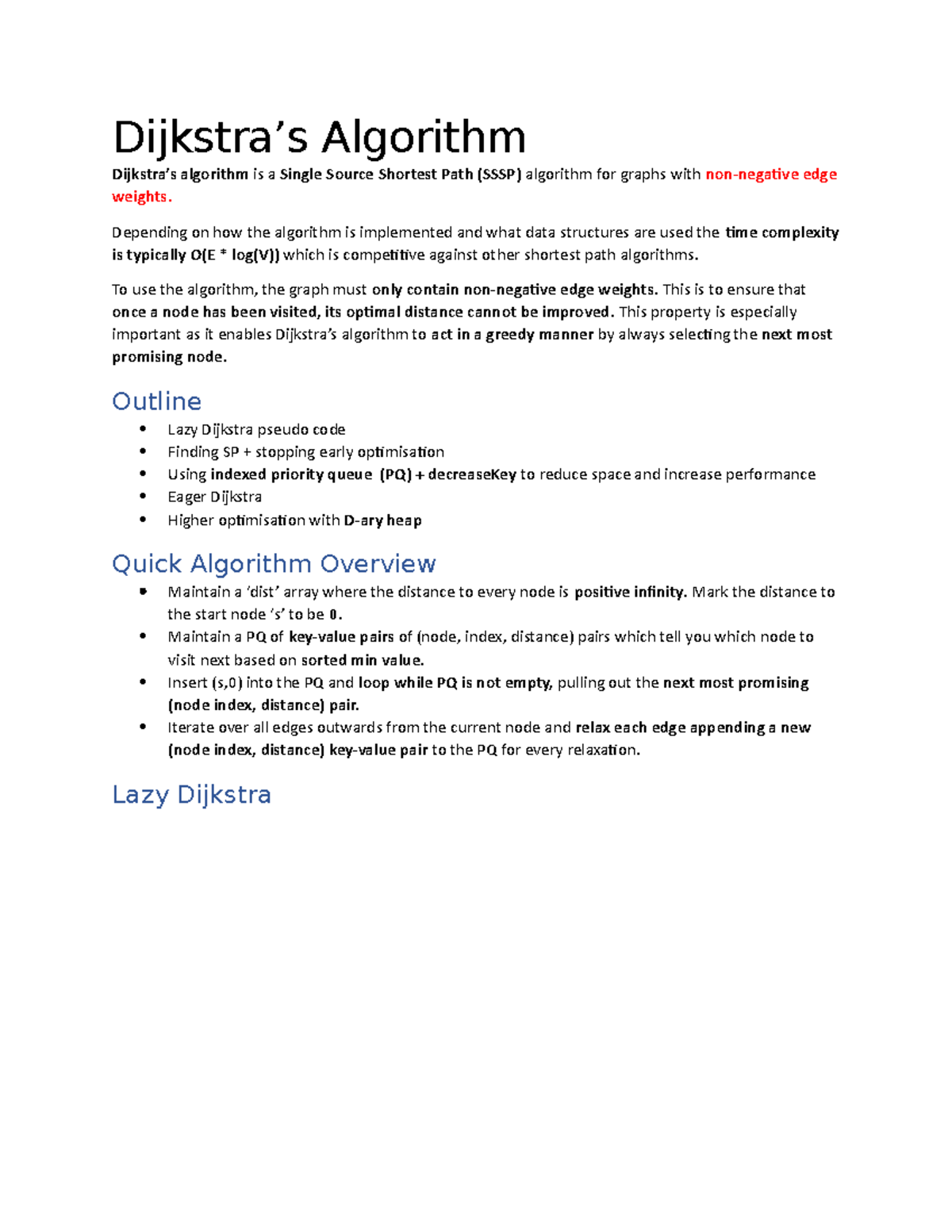 Dijkstra's Algorithm - Dijkstra’s Algorithm Dijkstra’s algorithm is a ...