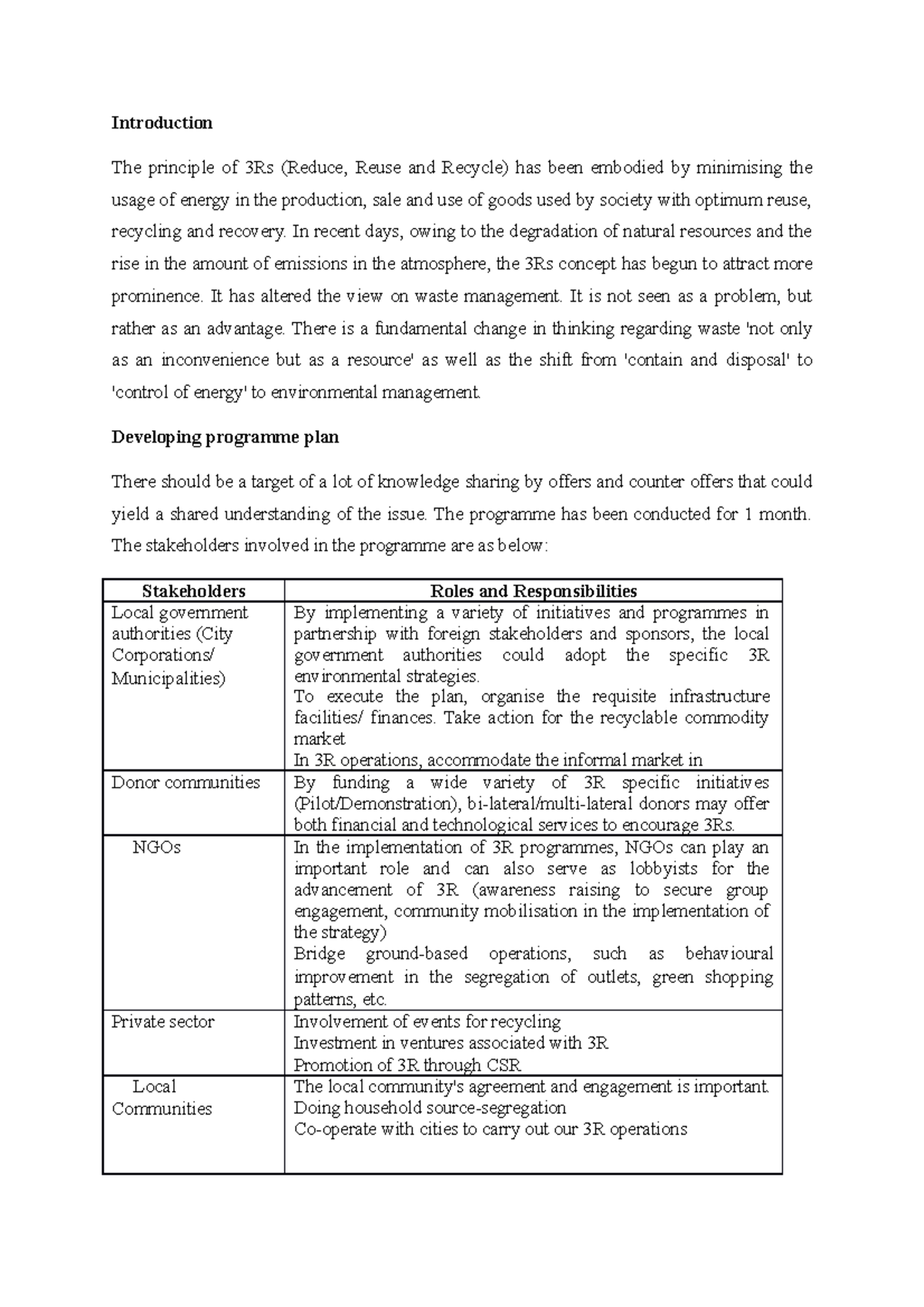 3Rs Reduce Reuse Recycle - Introduction The principle of 3Rs (Reduce ...