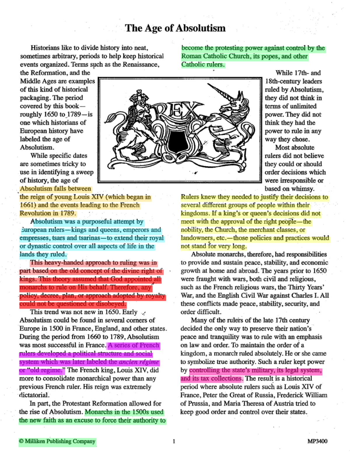 Age of Absolutism Reading - The Age of Absolutism Historians like to ...