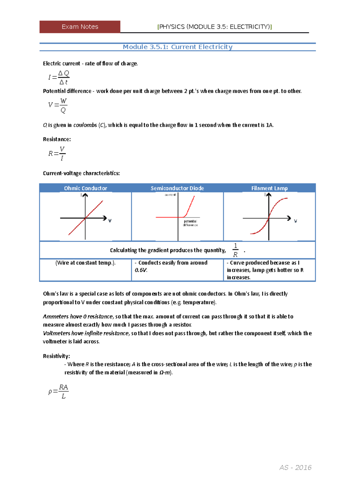 Mechanical Physics Summary 4 - (MODULE 3: Exam Notes Module 3.5 ...