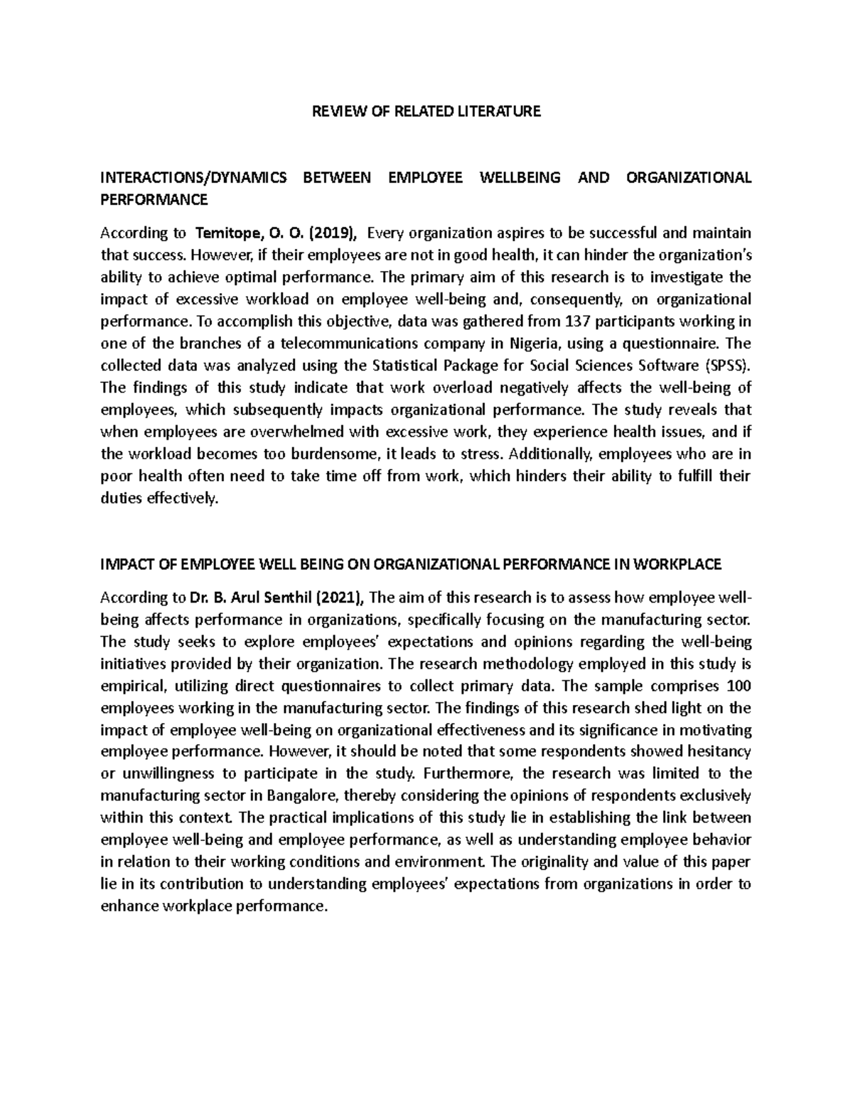 RRL - Related literature - REVIEW OF RELATED LITERATURE INTERACTIONS ...