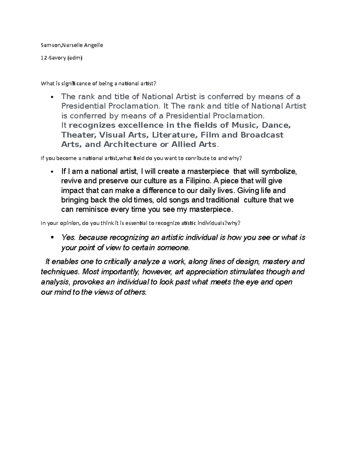 Document - Nothing - Samson,Narselle Angelie 12-Savory (adm) What is ...