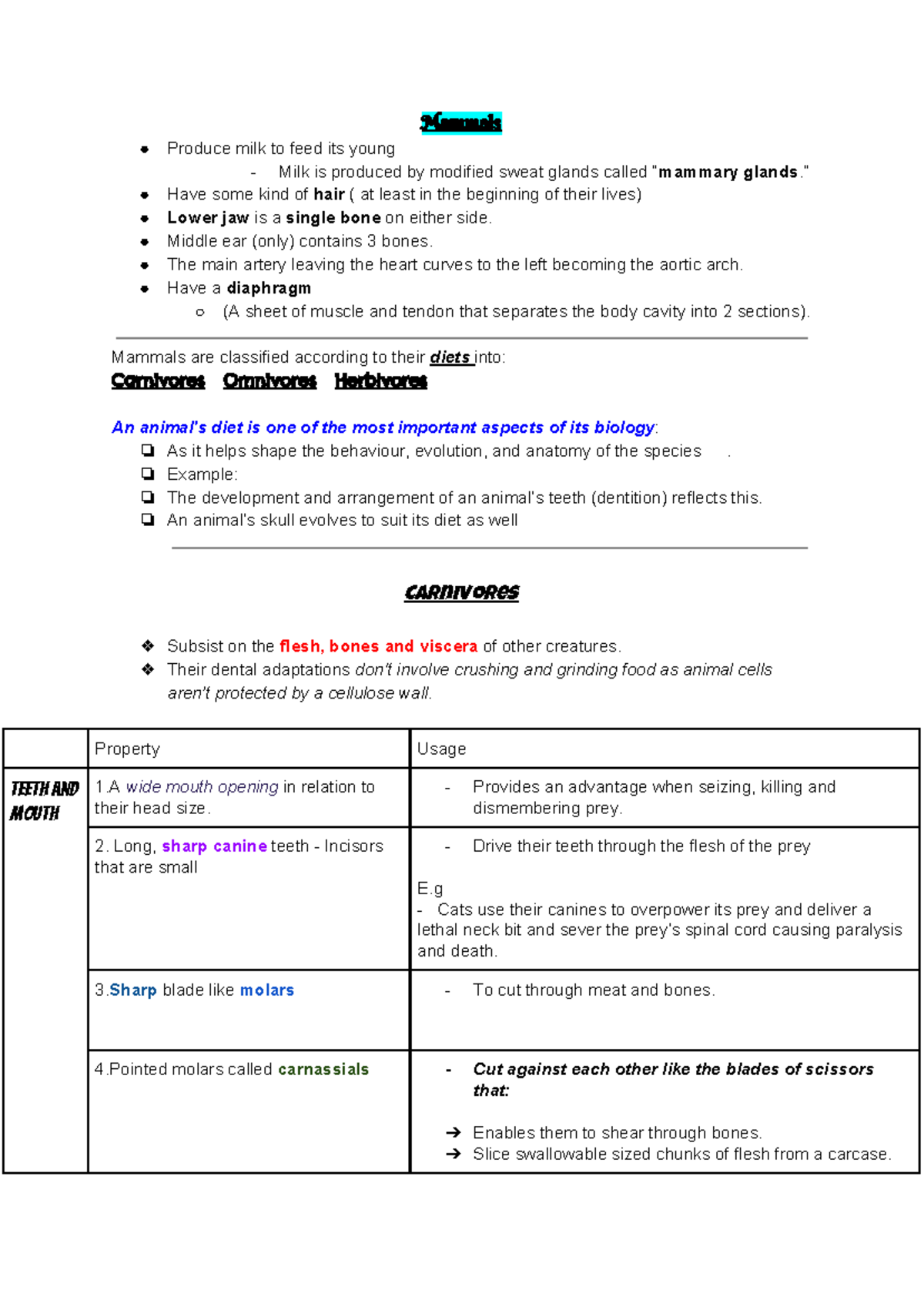Biology 1.5 external - Mammals Produce milk to feed its young - Milk is ...