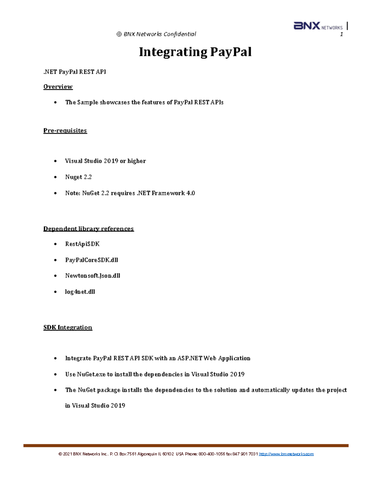 Integrating Pay Pal Documentation - Integrating PayPal .NET PayPal REST ...