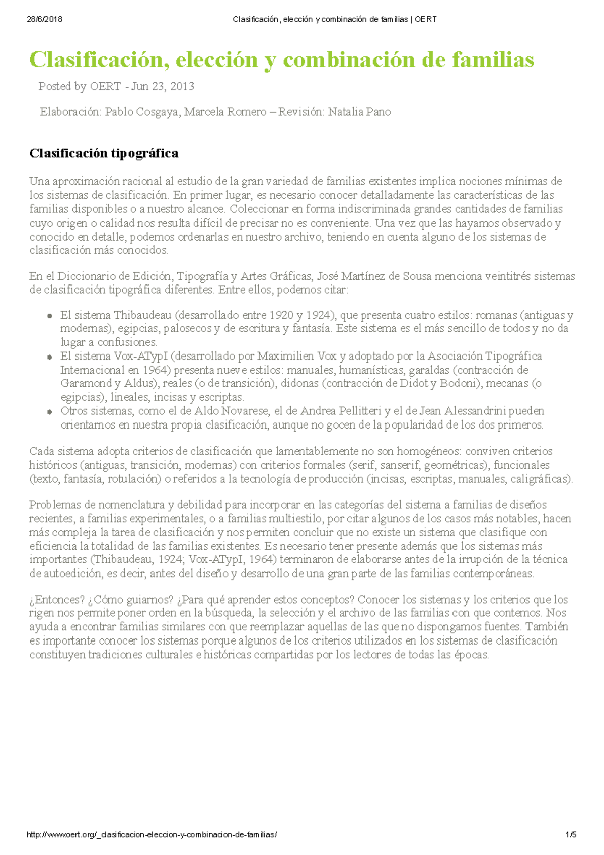 Lect. Complementaria M2 L3 Clasificación, elección y combinación de familias tipográficas ...