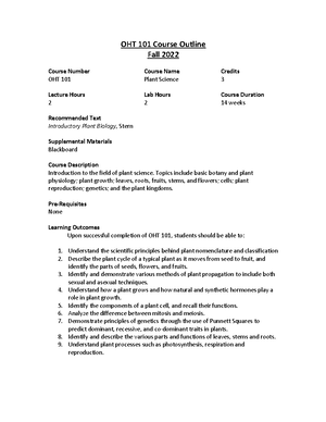 OHT 101 Quiz 1E - study guide - OHT 101 - PLANT SCIENCE Questions Based ...
