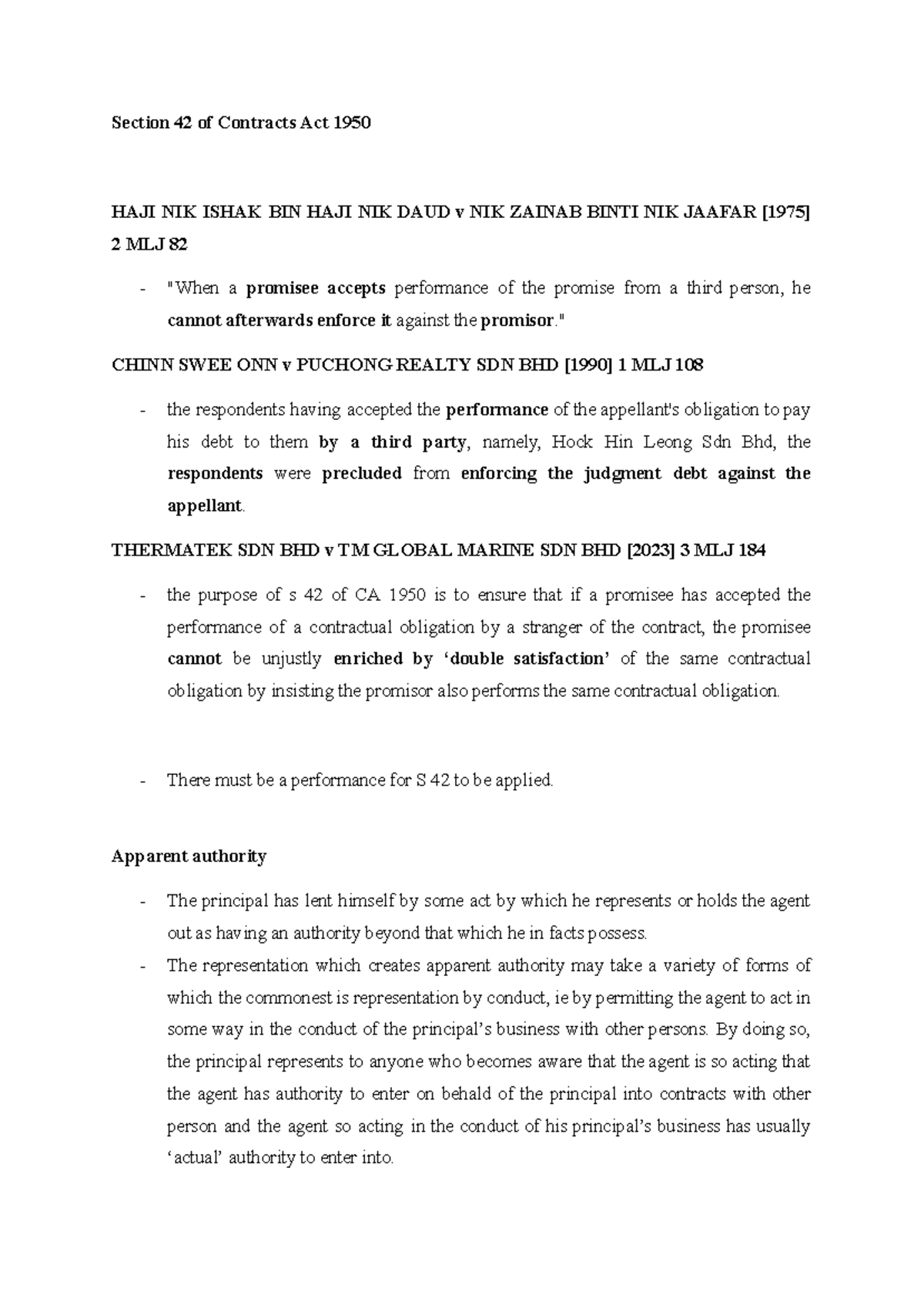 Section 42 of Contracts Act 1950 - Section 42 of Contracts Act 1950 ...