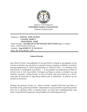 Oral exam - N/A - 1. Noemi has memorized the “Panatang Makabayan ...