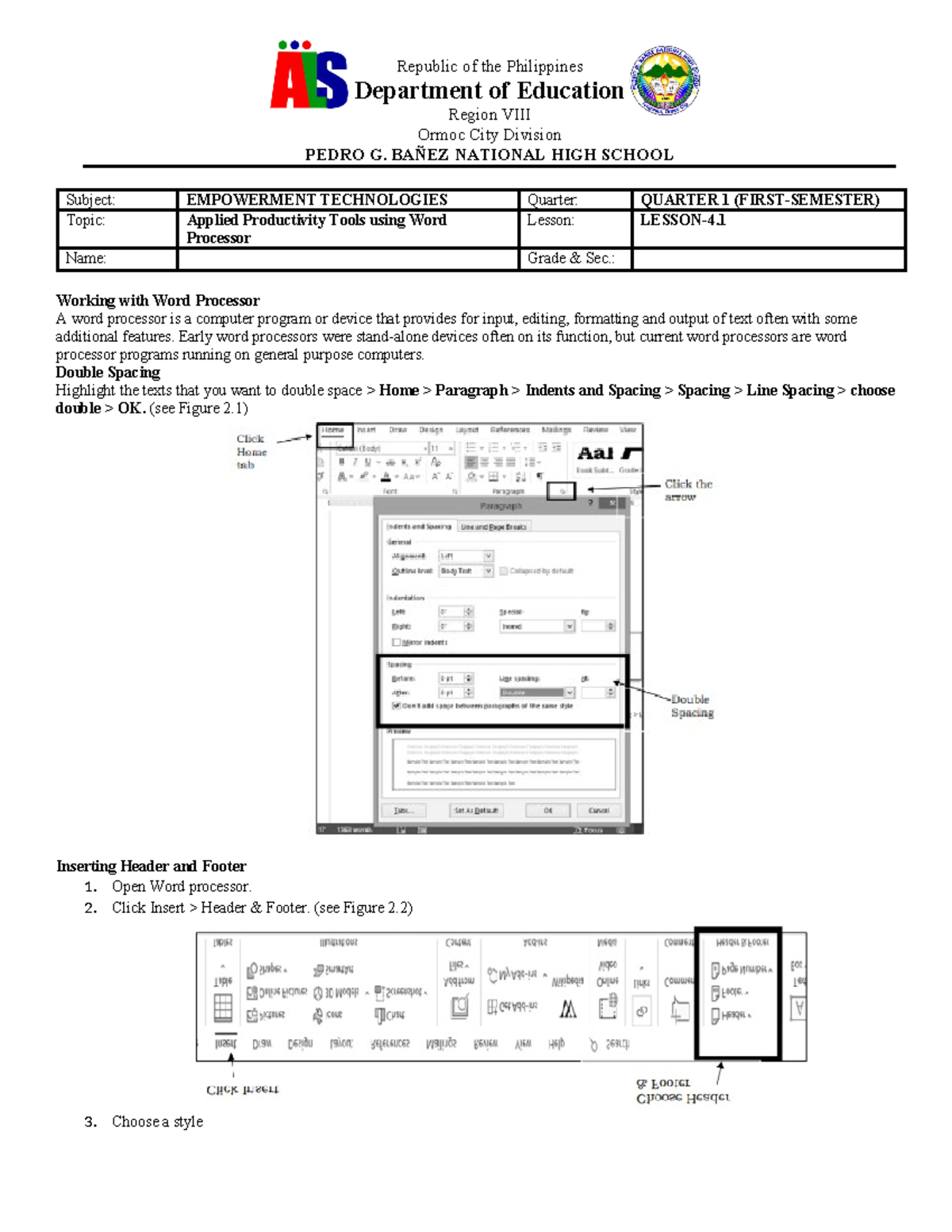 ET ALS Module 4 - Notes for students - Republic of the Philippines ...