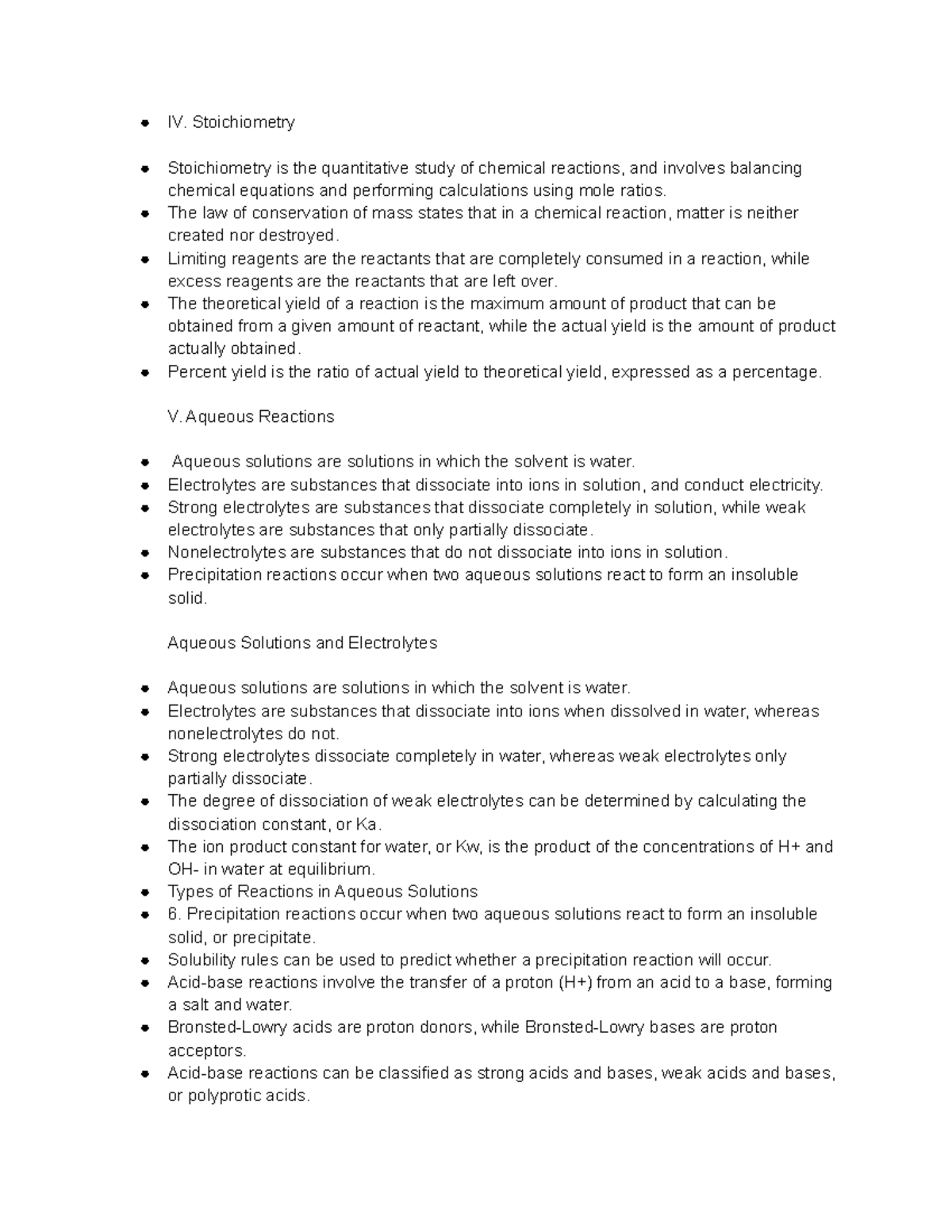 Chapter 2 Introduction to Chemistry Part 2 - IV. Stoichiometry ...