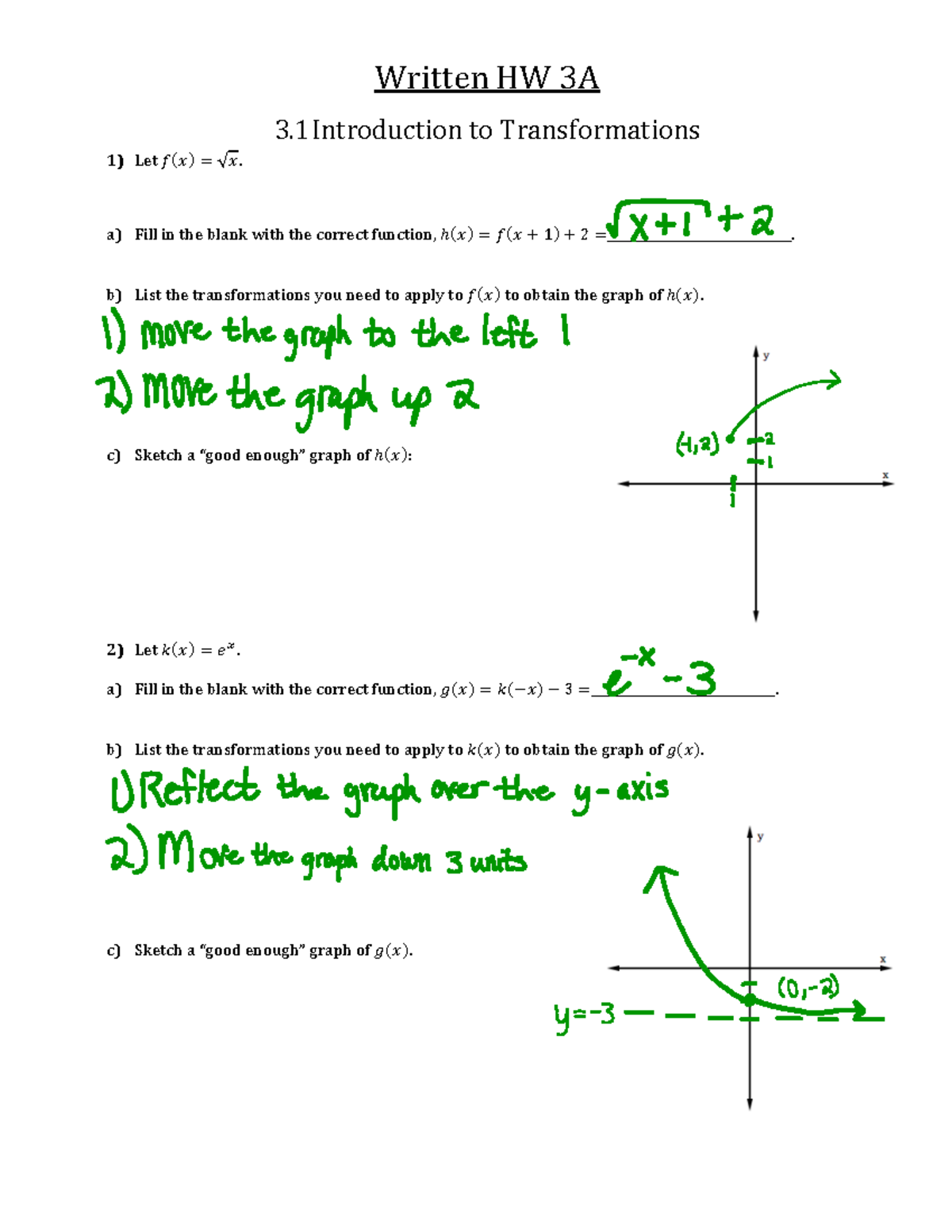 111 Written HW 3-Annotations - Written HW 3A 3 Introduction to ...