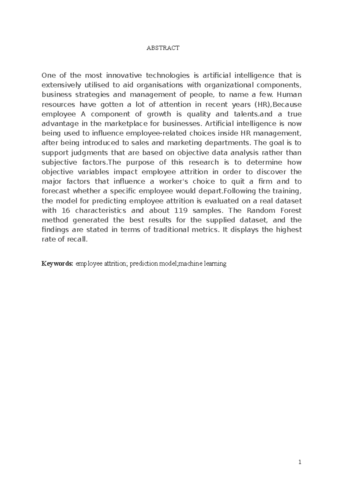 Research- Business startegies - ABSTRACT One of the most innovative ...