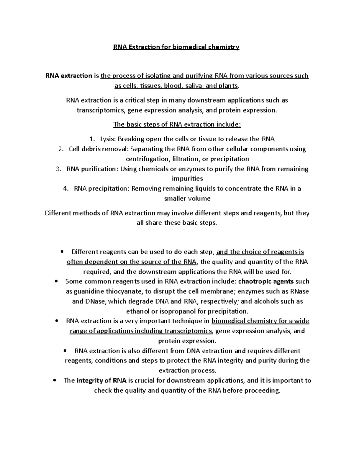 Document 89 (70) - RNA Extraction for biomedical chemistry - RNA ...