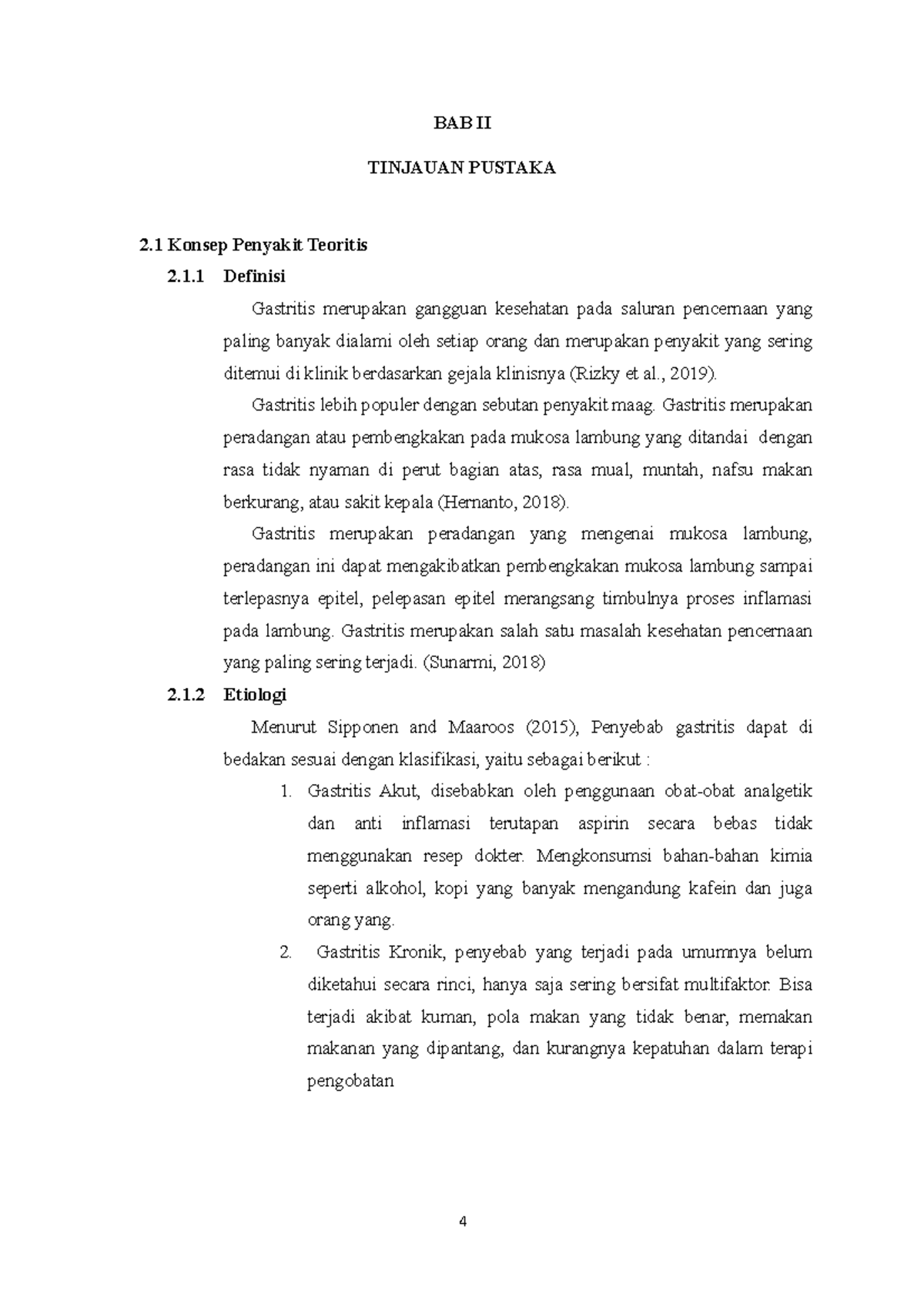 BAB 2 - tugas - BAB II TINJAUAN PUSTAKA 2 Konsep Penyakit Teoritis 2.1 ...