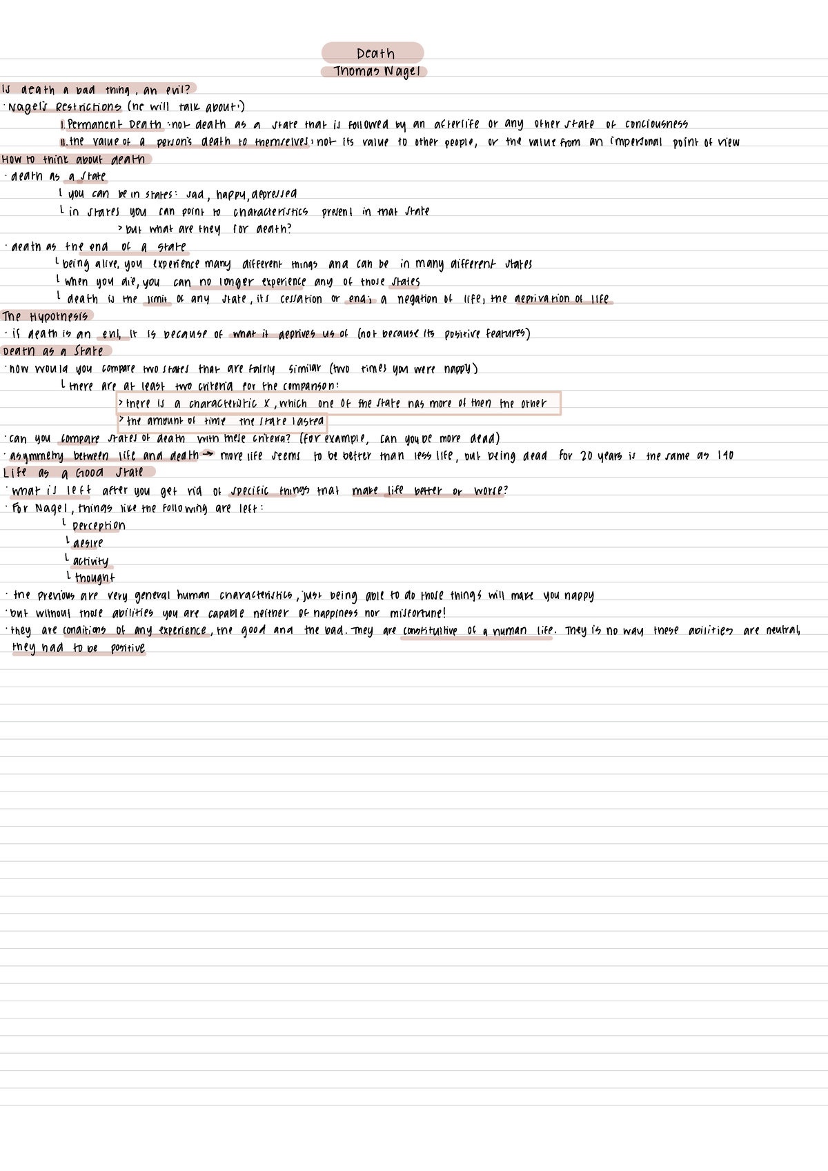 Thomas Nagel and Death - Death Thomas Nagel IS death a bad thing , an ...