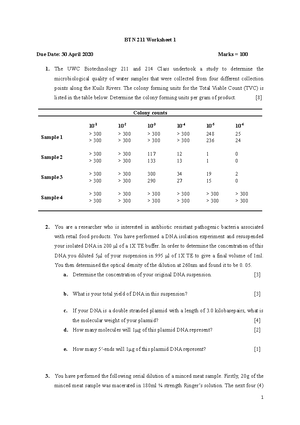 BTN 211 214 Calculations Assignment 1 2023 - 1 BTN 211 & 214 ...