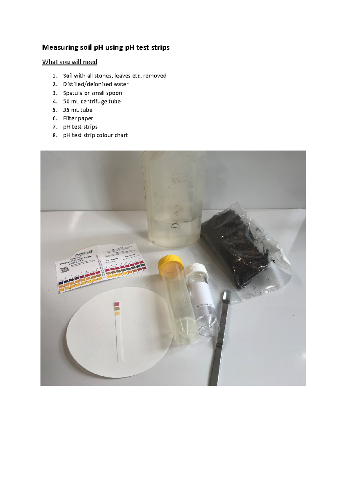 IEES Measuring soil pH with test strips - Measuring soil pH using pH ...