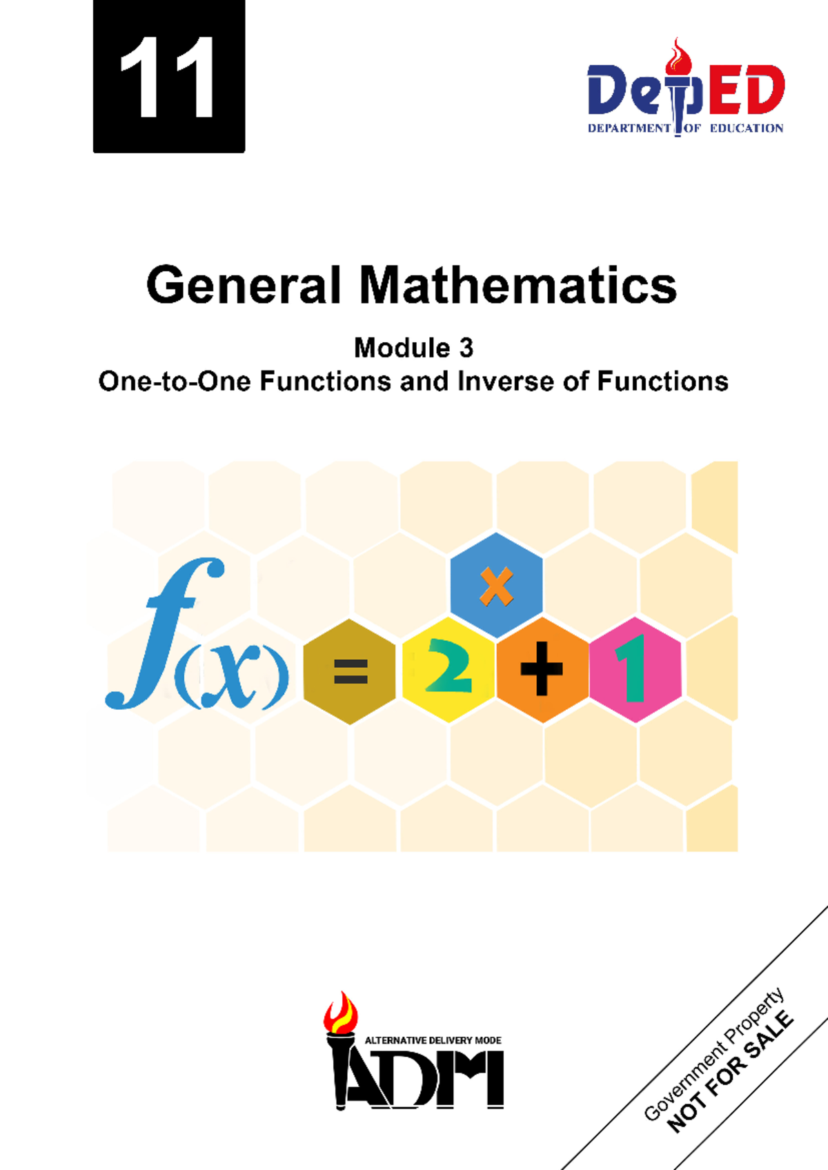 Signed off General Mathematics 11 q1 m3 One-to-one Functions and Inverse of Functions v3 - ii ...
