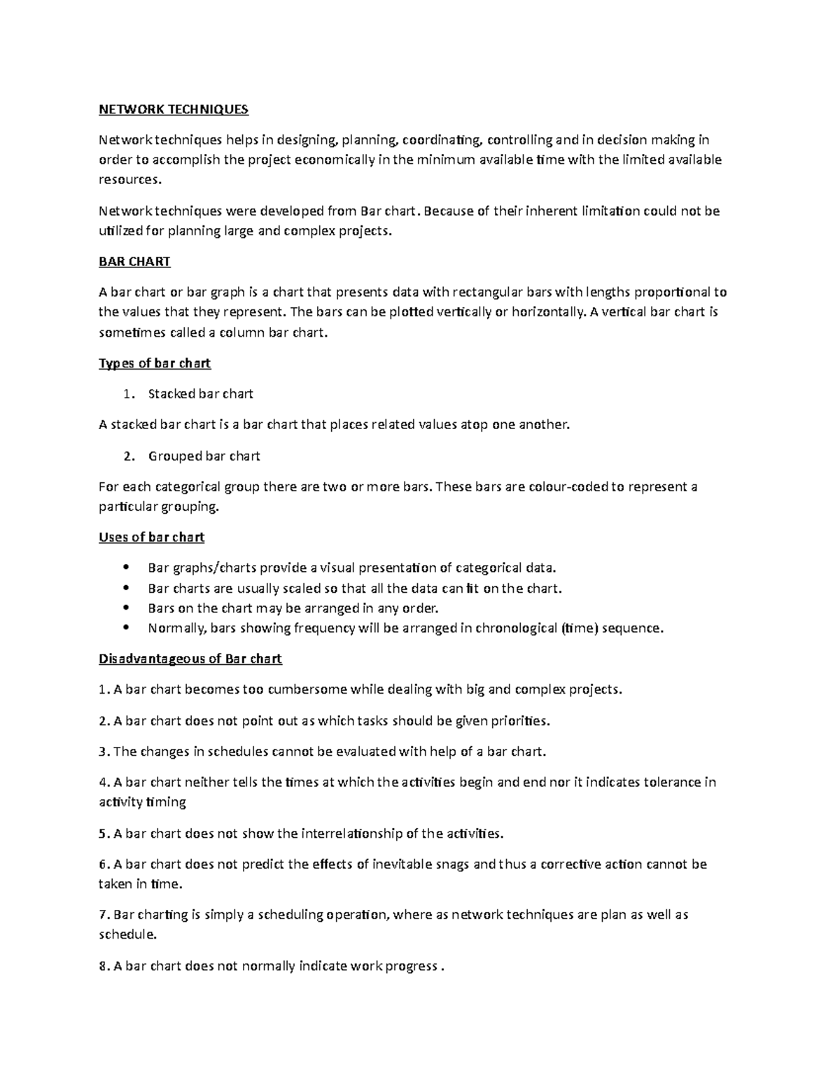 Network techniques - It's a lecture note - NETWORK TECHNIQUES Network ...