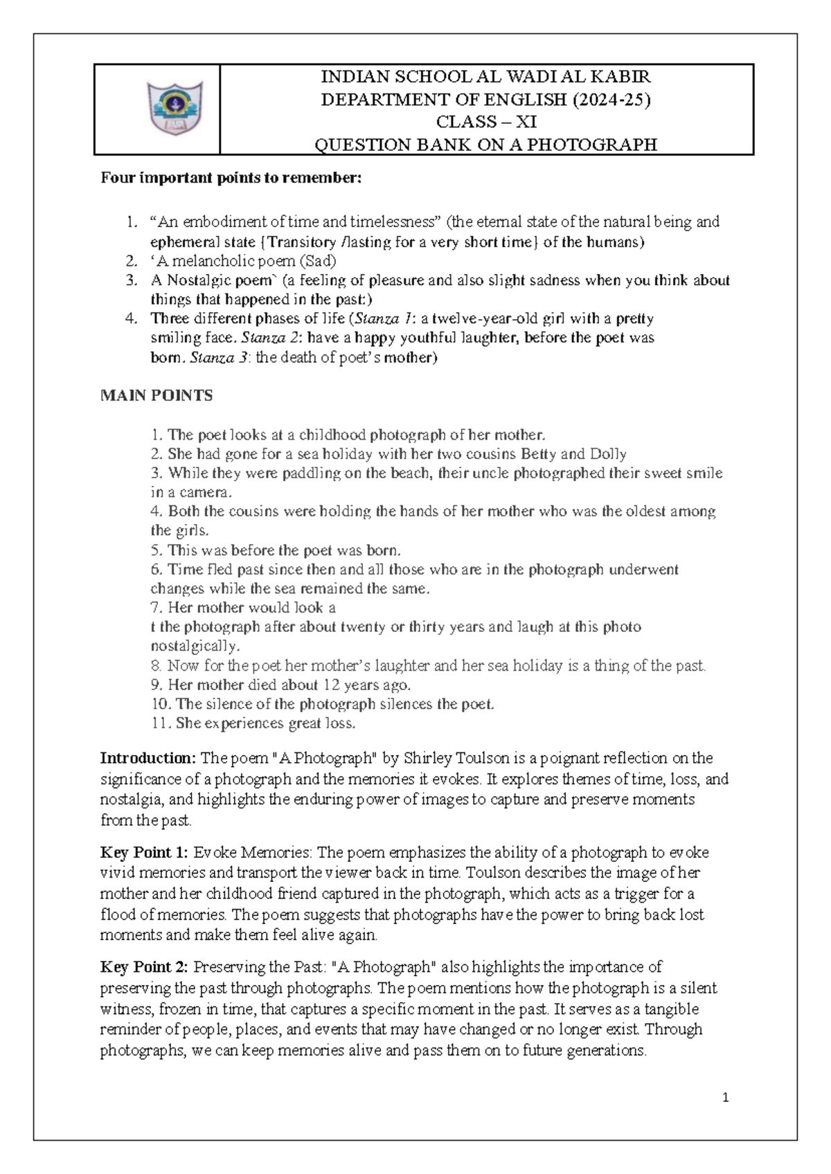 Photograph english - 4ntgtnciung5 - Four important points to remember ...