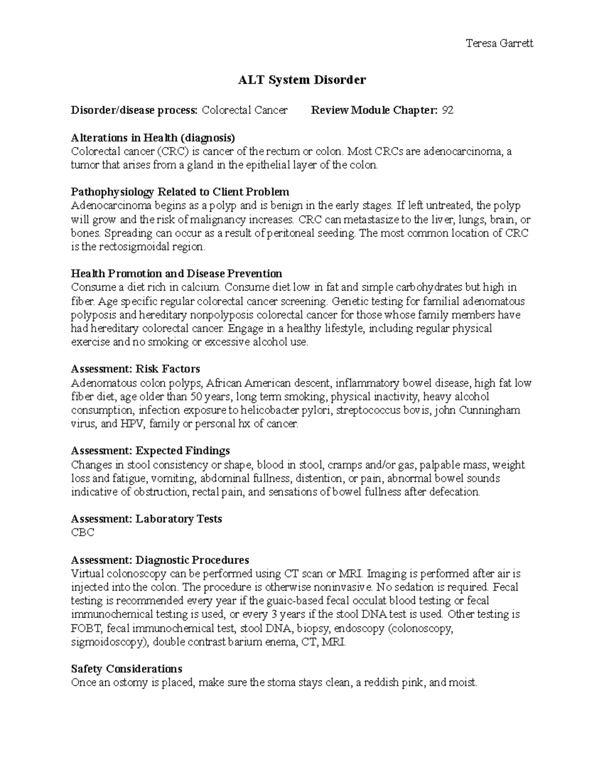 ALT 1 MSA - alts - Teresa Garrett ALT System Disorder Disorder/disease ...