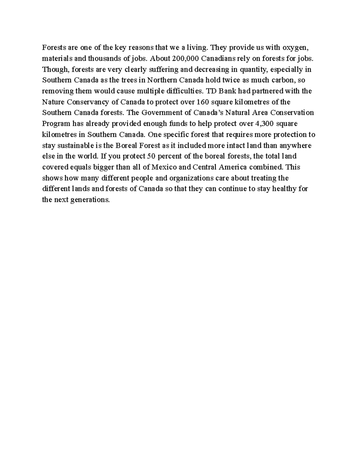 Trees Paragraph - Forests are one of the key reasons that we a living ...
