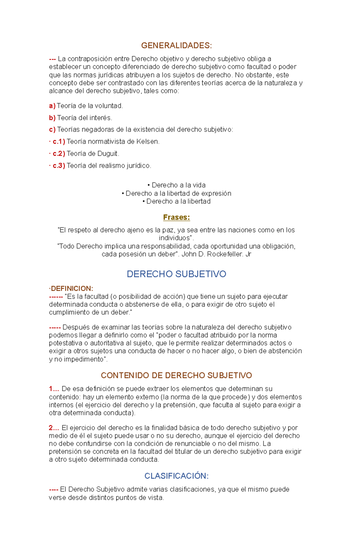 Introduccion al derecho 2 - GENERALIDADES: - La contraposición entre ...