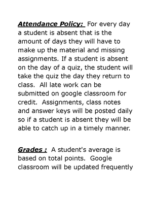 Algebra into pt2 - Homework Policy: There is homework almost every ...