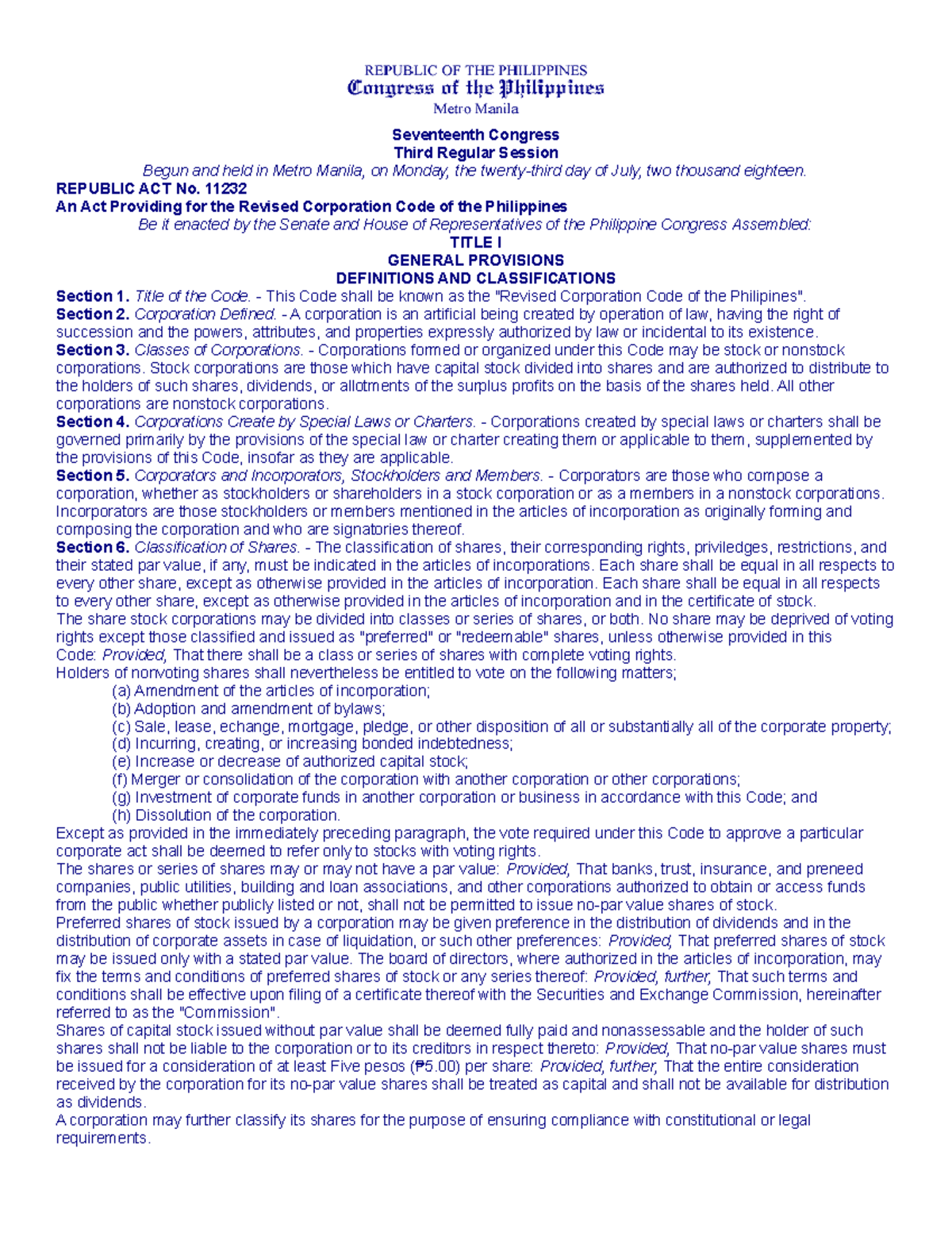 Corpo CODE - asfsaf - Seventeenth Congress Third Regular Session Begun ...