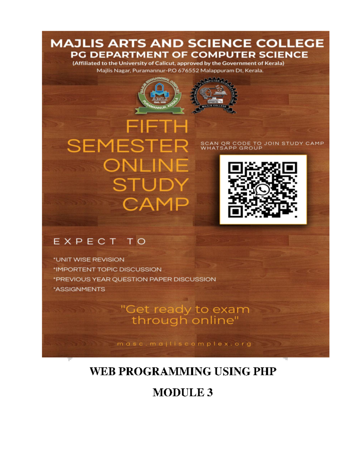 Hypertext Preprocessor Module 3 Question And Ans Web Programming Using Php Module 3 1 What 1138