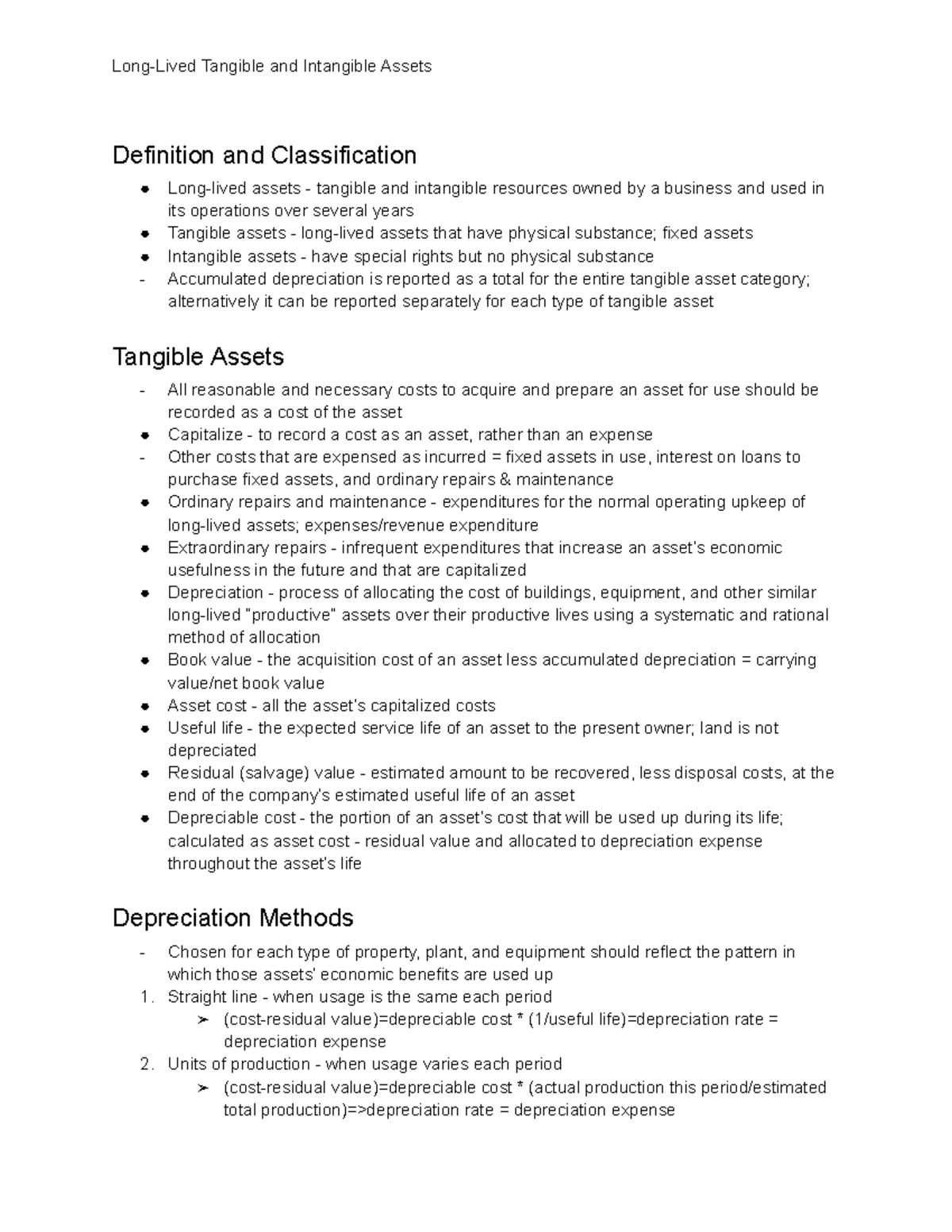 McGraw-Hill Chapter 9 - Long-Lived Tangible and Intangible Assets ...