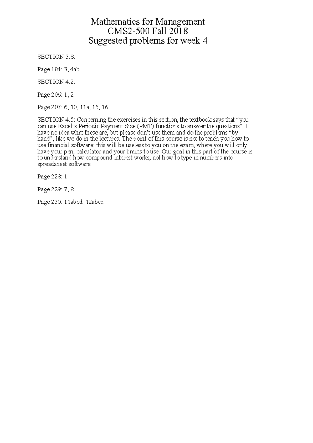 Problem Set04 CMS2 500 - Mathematics for Management CMS2-500 Fall 2018 ...