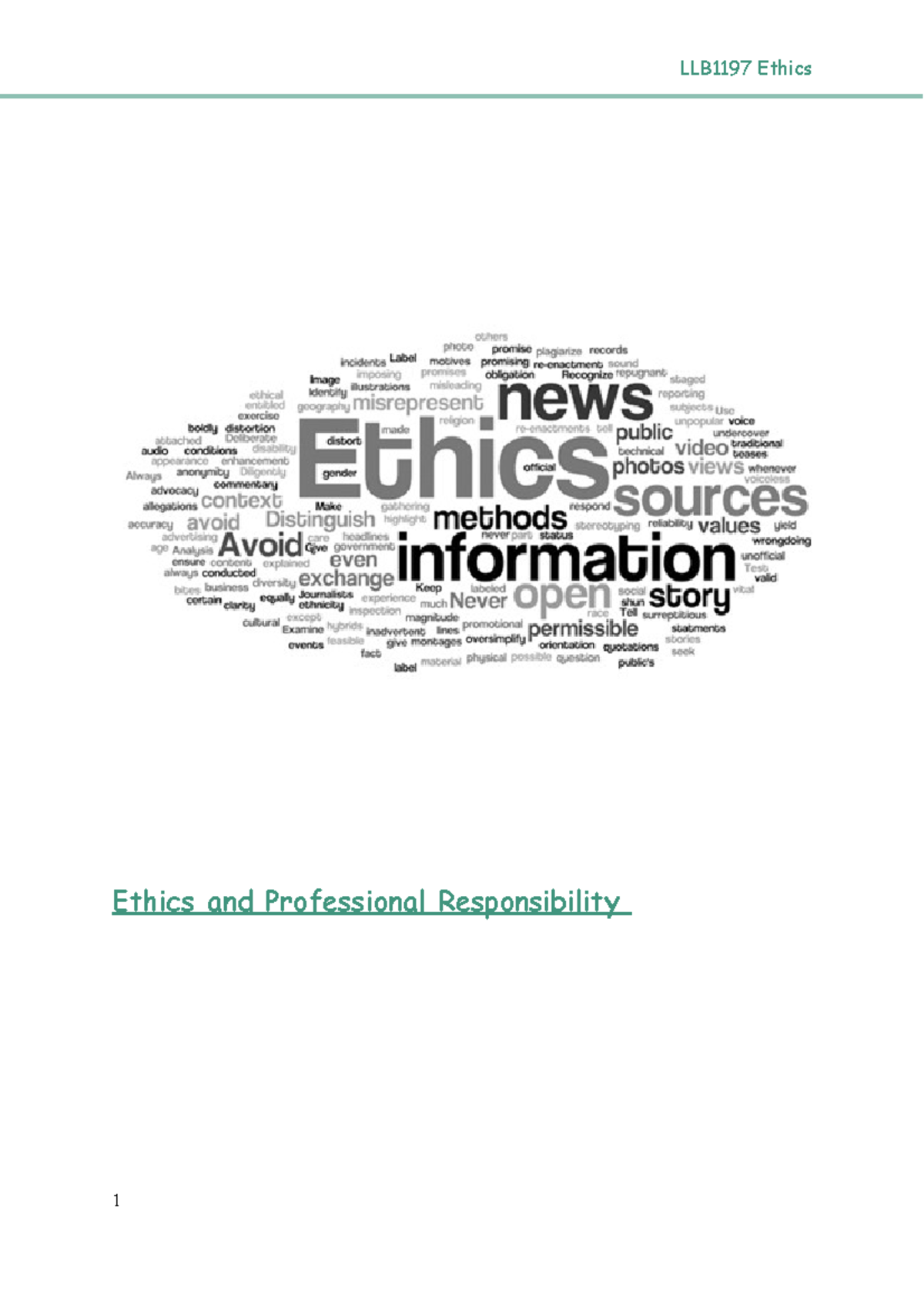 Ethics Notes - Ethics and Professional Responsibility Lawyers and ...