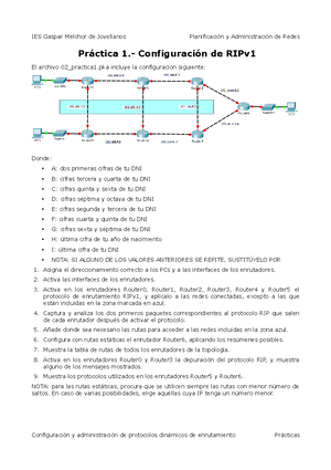 Tarea 7-2 enrutamiento dinamico RIPv2 - Packet Tracer: Configuración de ...
