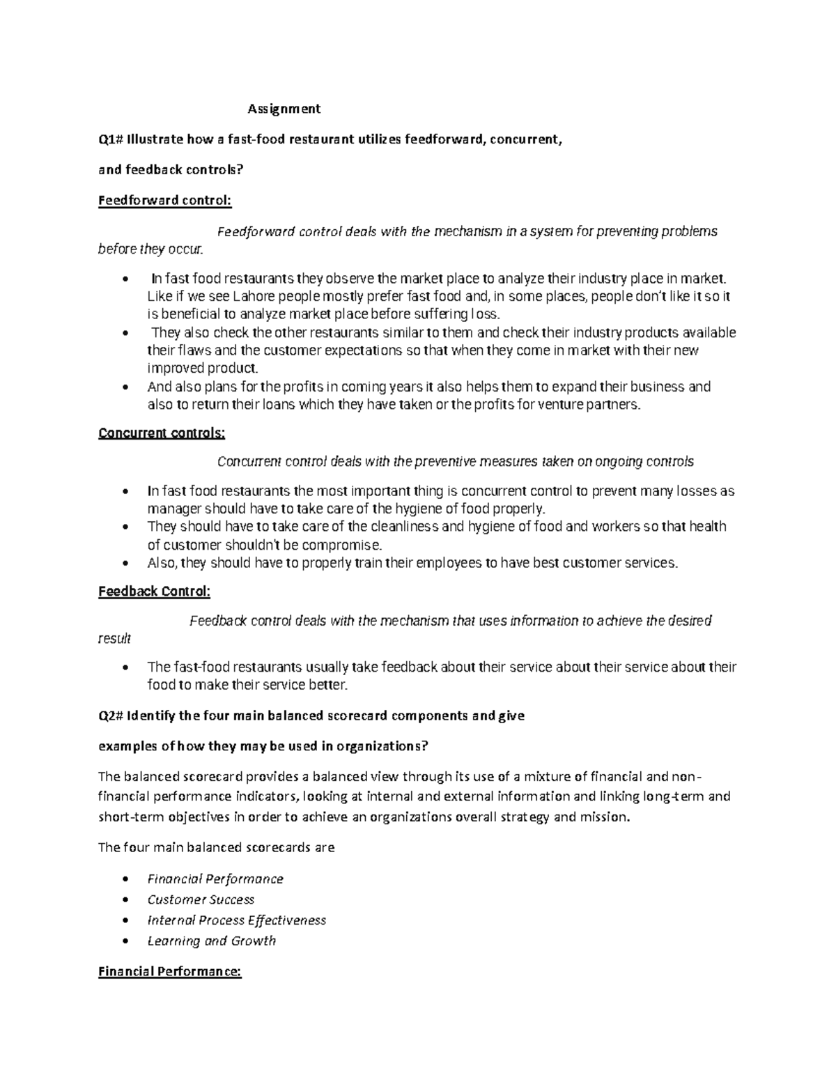 Itm assignment - Illustrate how a fast-food restaurant utilizes ...