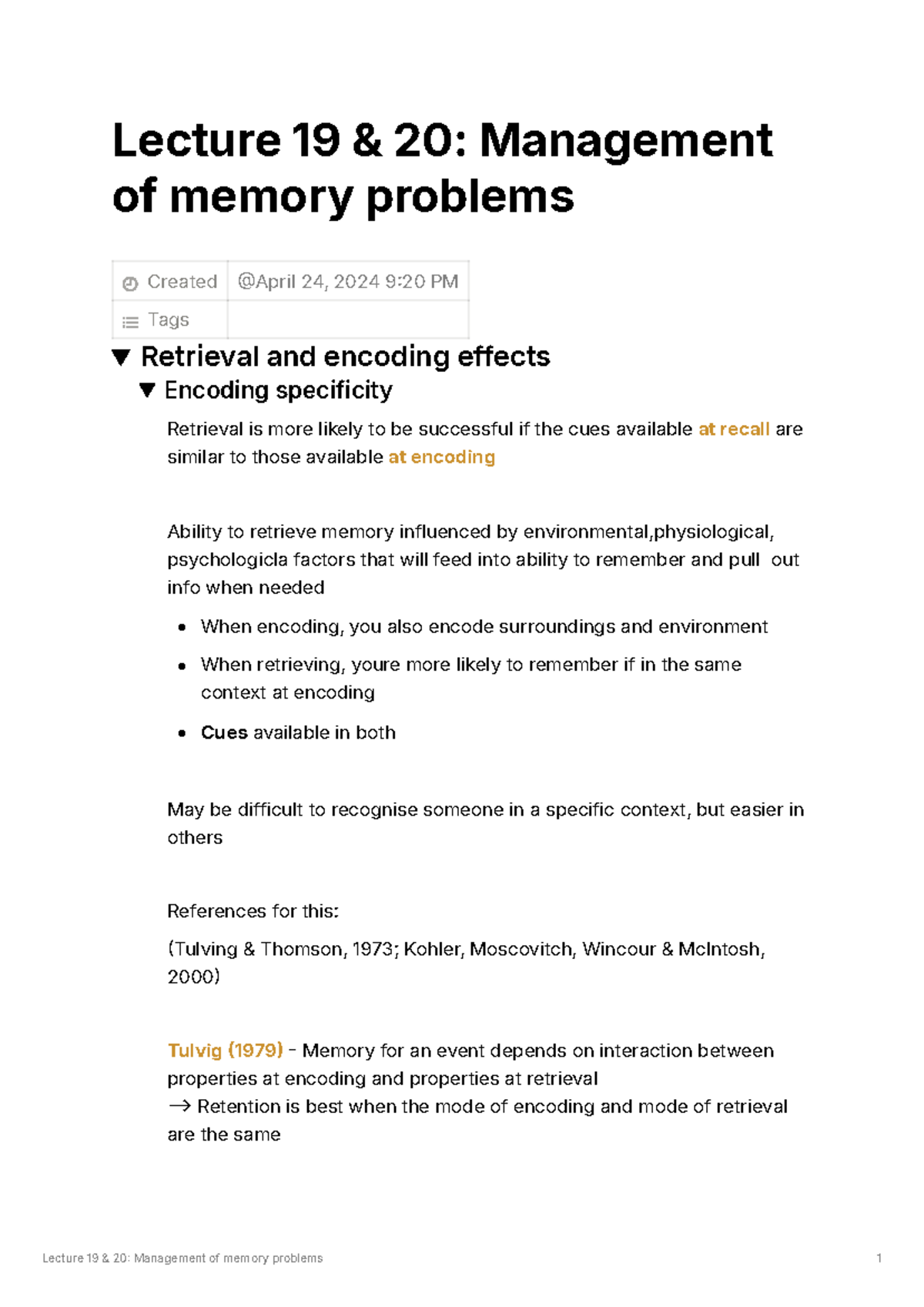 Lecture 19and20 Managementof Memory Problems Lecture 19 And 20 Management Of Memory Problems