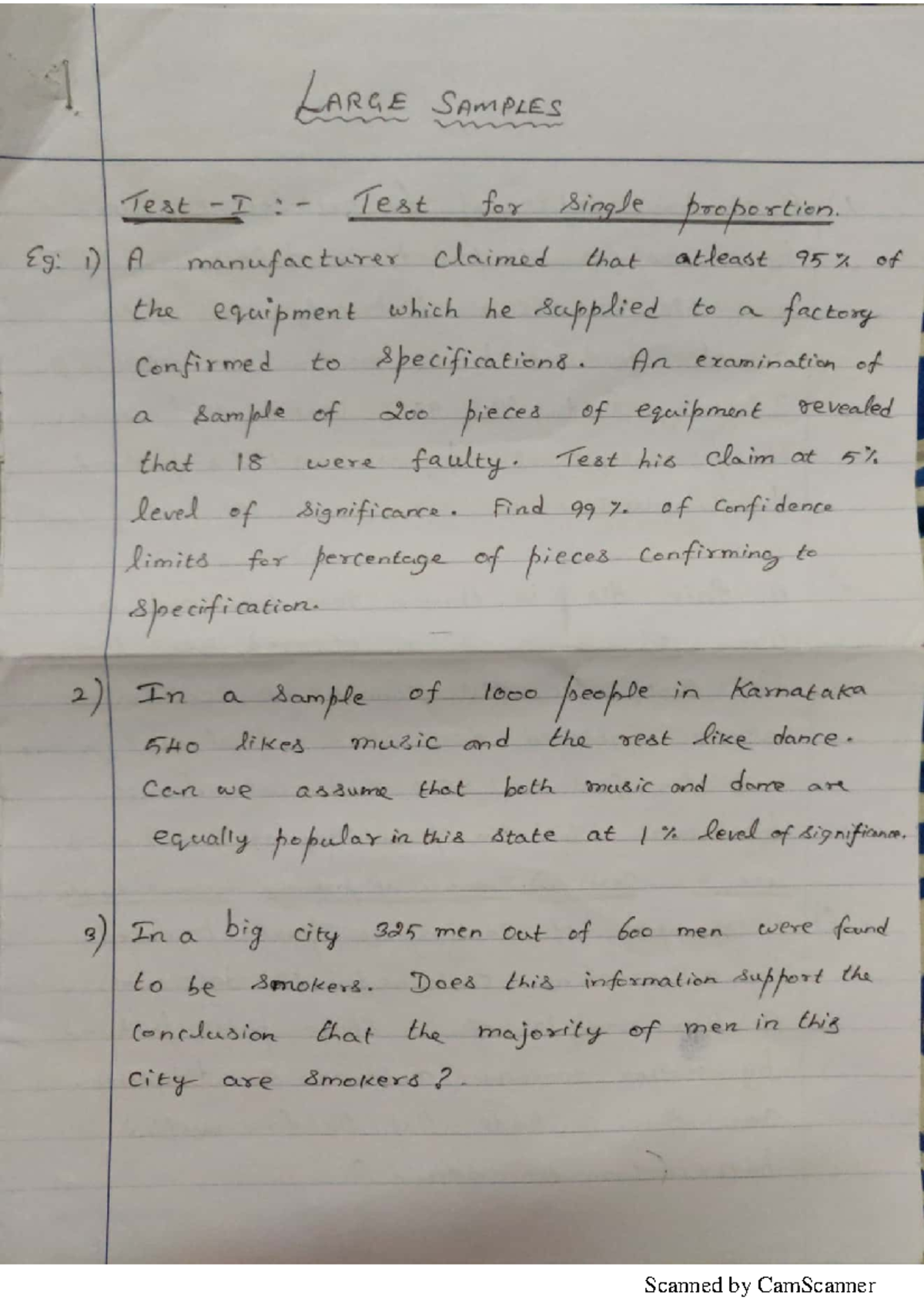Large samples questions alone - Applied Material Science - Studocu