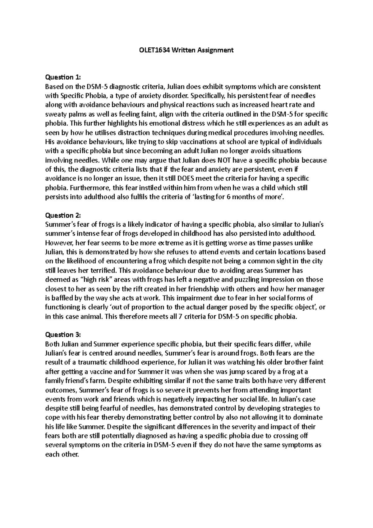 OLET1634 Final assignment - OLET1634 Written Assignment Question 1 ...