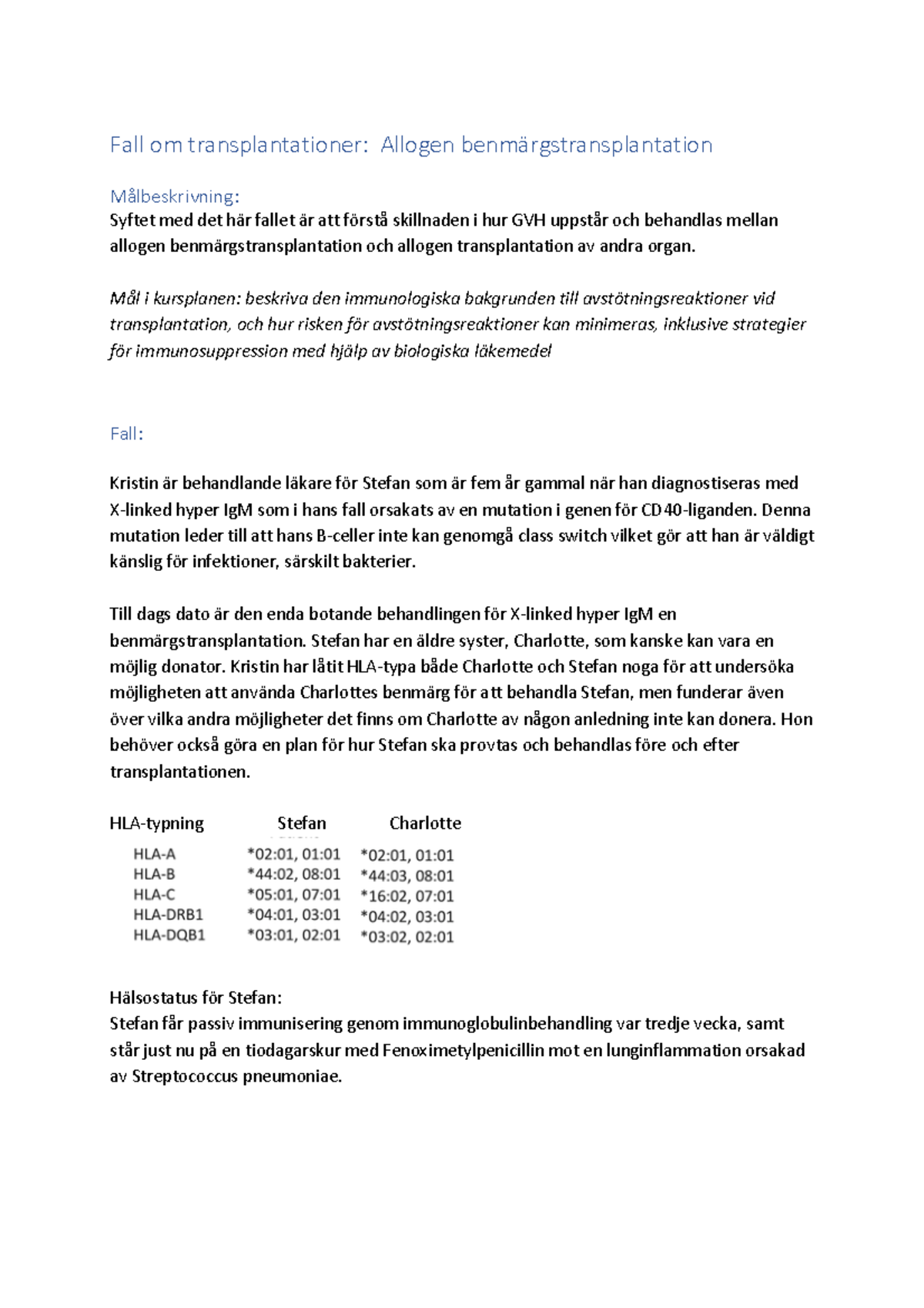 Fallbeskrivning allogen stamcellstransplantation v2 - Fall om ...