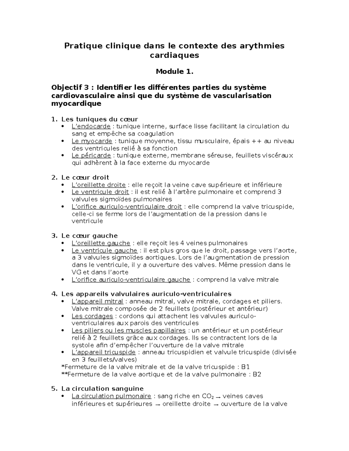 Module 1 à 3 - Pratique clinique dans le contexte des arythmies ...