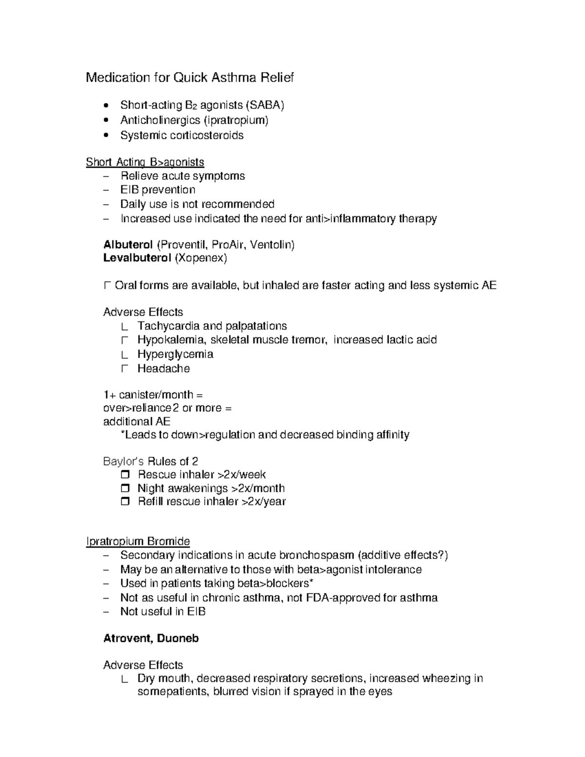 Medication for Quick Asthma Relief - Zafirlukast (Accolate) Leukotriene ...