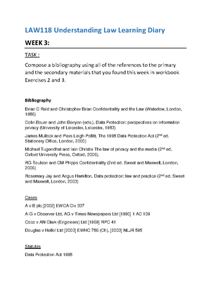 Week 12 Learning Diary - Week 12: Learning Diary For your Learning ...