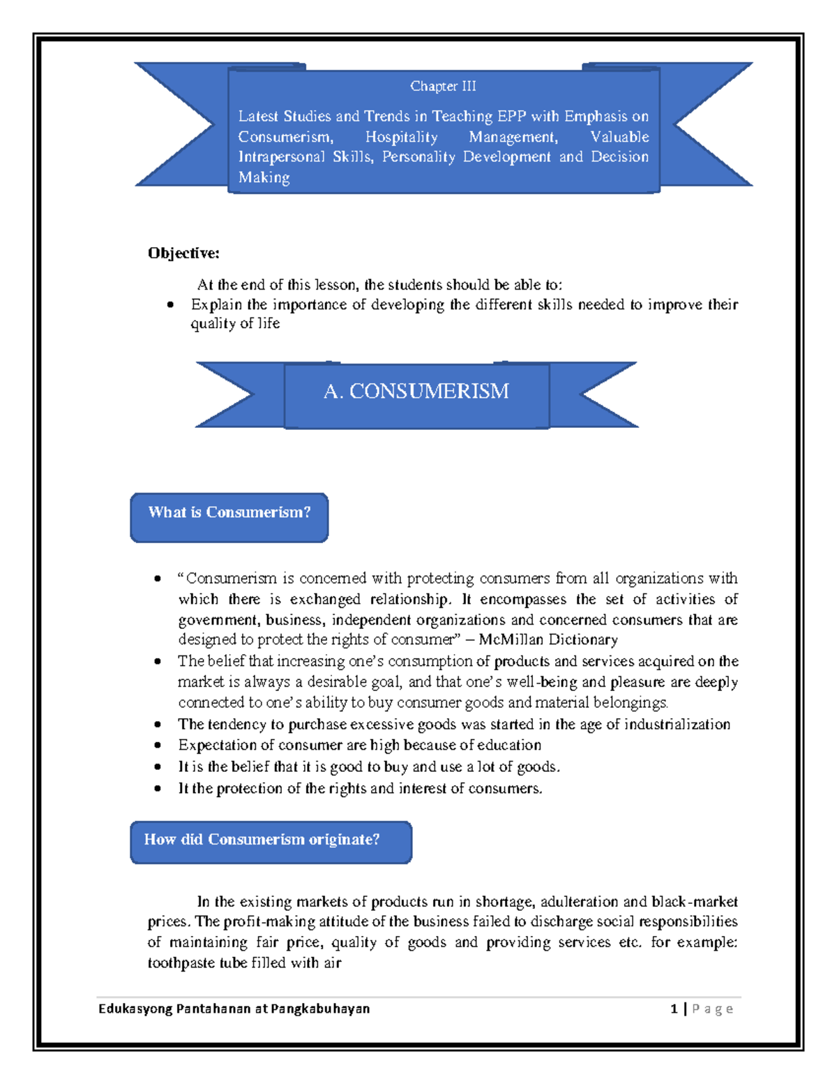 Chapter 3 Latest studies and Trends in Teaching EPP Consumerism ...