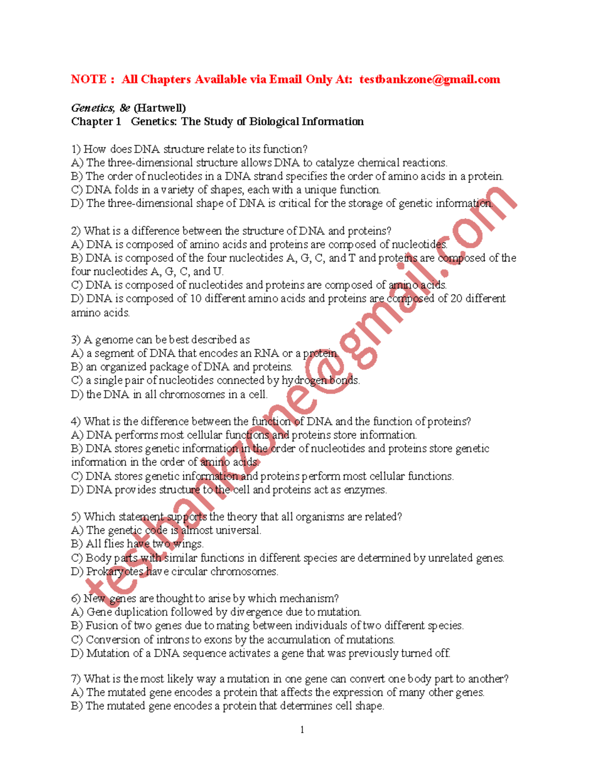 Test Bank and Solutions For Genetics From Genes to Genomes, 6th Edition ...