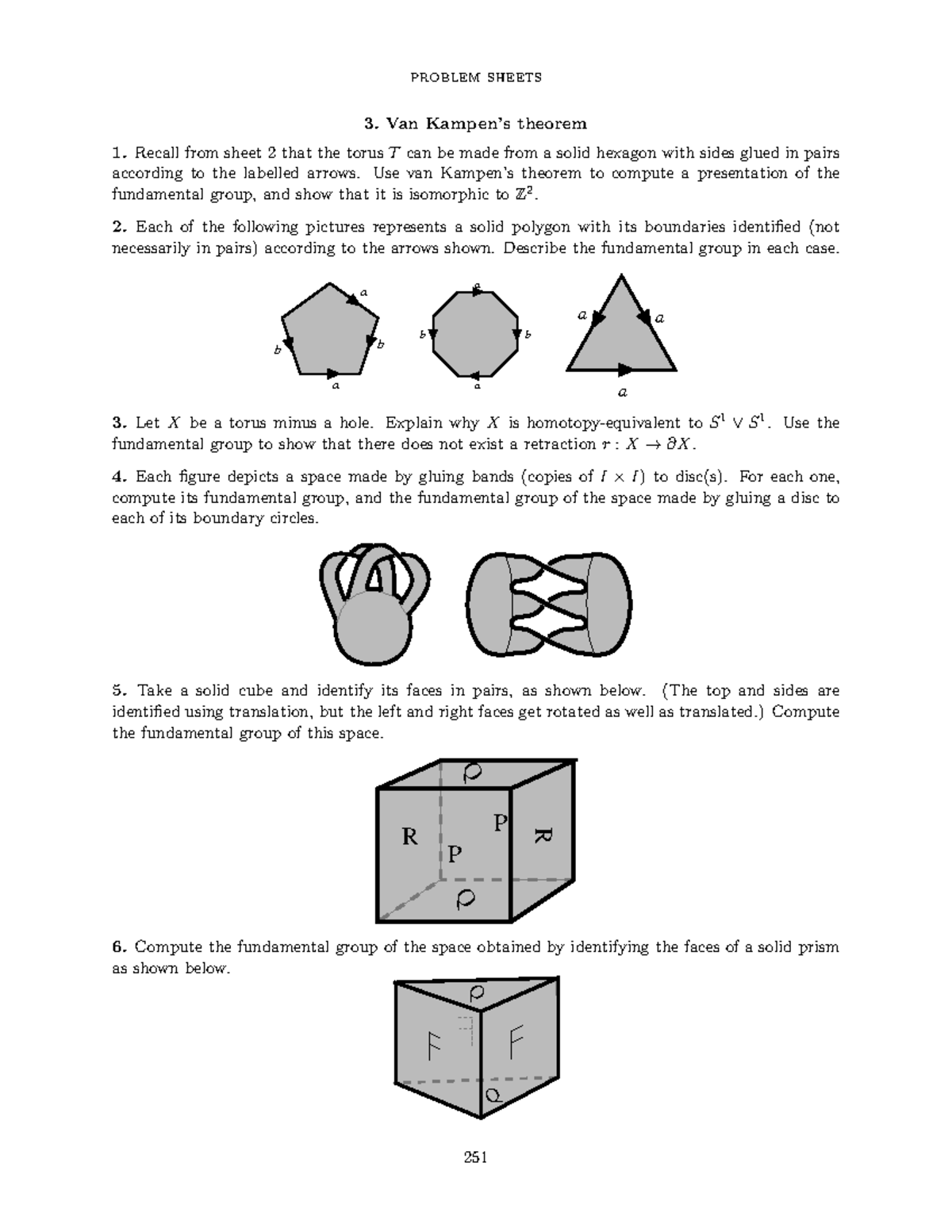 Problem sheet 3 - Topology - problem sheets Van Kampen’s theorem Recall ...