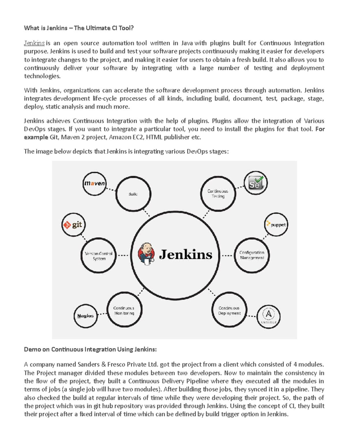 jenkins_demo_tuto - What is Jenkins – The Ulimate CI Tool? Jenkins is ...