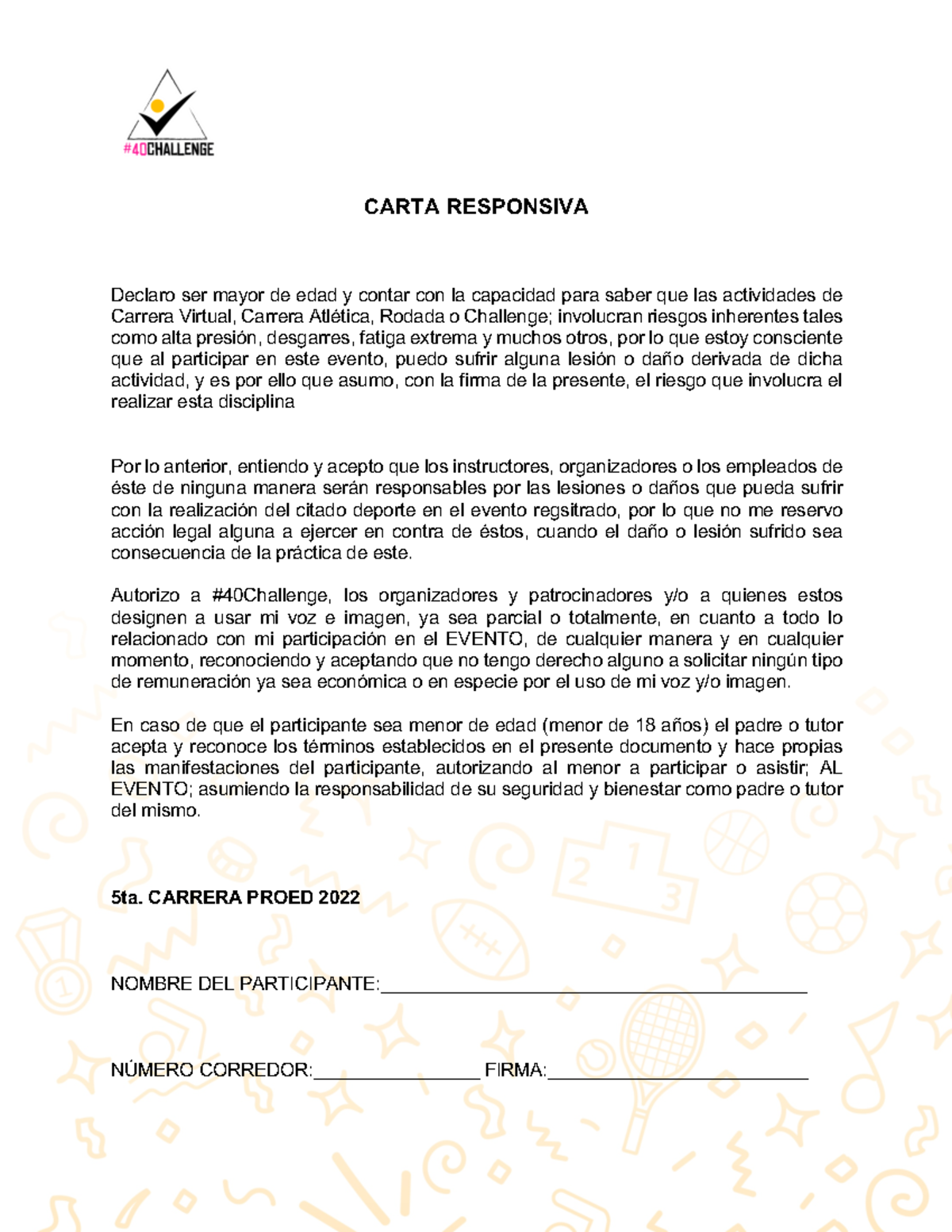 Carta Responsiva Proed - CARTA RESPONSIVA Declaro ser mayor de edad y ...